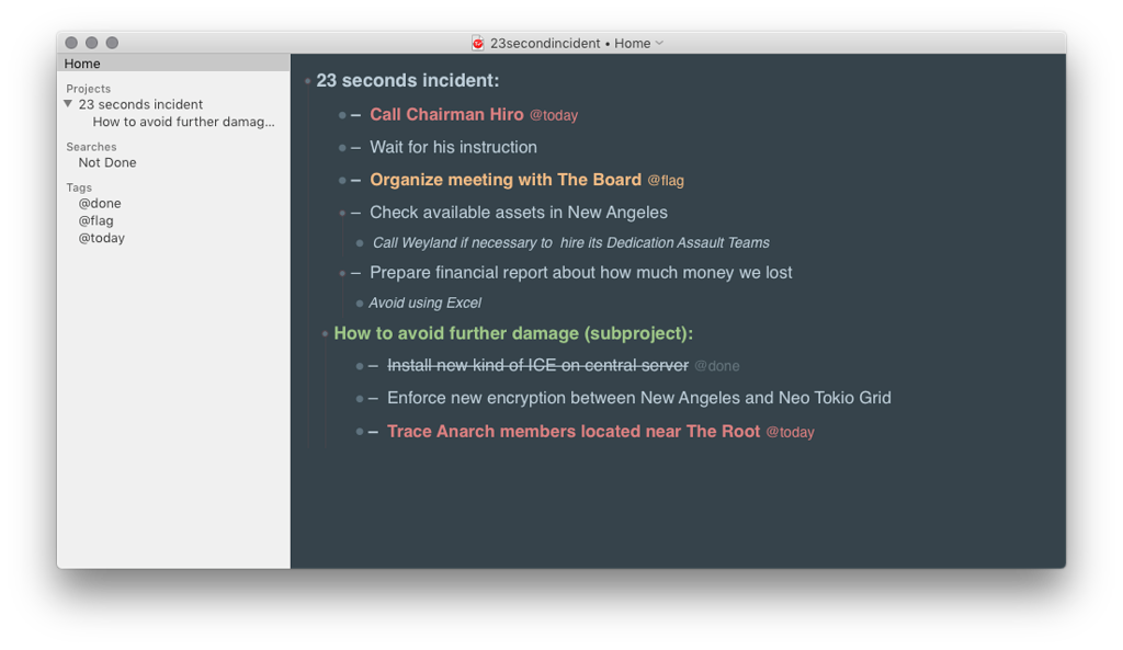 Nova inspired theme - TaskPaper - Hog Bay Software Support