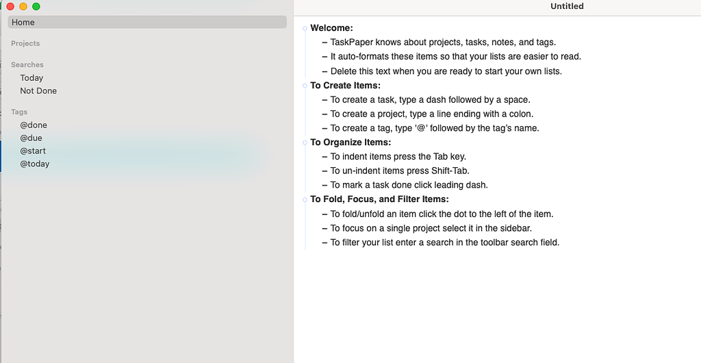Projects not displaying in menu - TaskPaper - Hog Bay Software Support