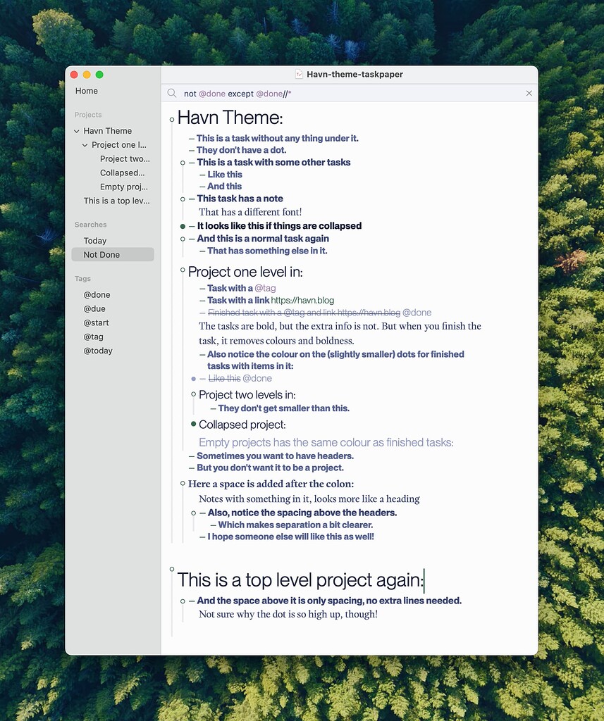 “Havn" theme pair for TaskPaper - TaskPaper - Hog Bay Software Support